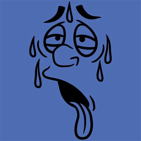 Visage De Dessin Animé épuisé