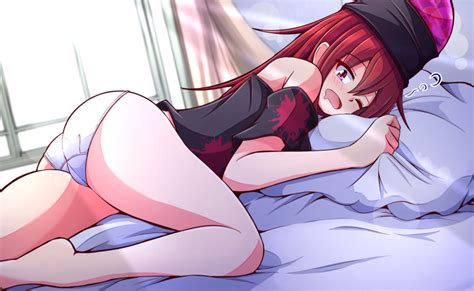 Rule 34 1girls 2022 Aospanking Ass Barefoot Bed Blush Drooling Grabbing Pillow Hat Hecatia