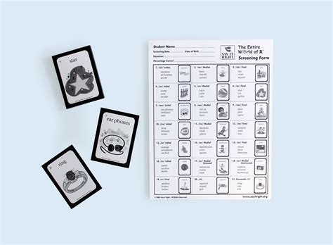 The Entire World Of R Single Word Screening Kit