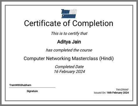 Completed Networking Master Class With Shubham Londhe And