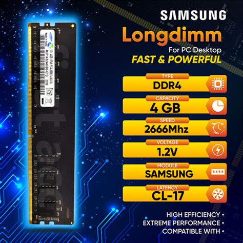 Jual Longdimm Ram Pc Komputer 4gb Pc4 2666 2667 Mhz Kota Bekasi