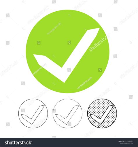 Check Mark Icon Vector Stock Vector Royalty Free