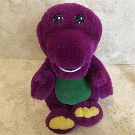 Vintage Barney Puppet 1992 Lyons Group The Purple Dinosaur Soft Plush