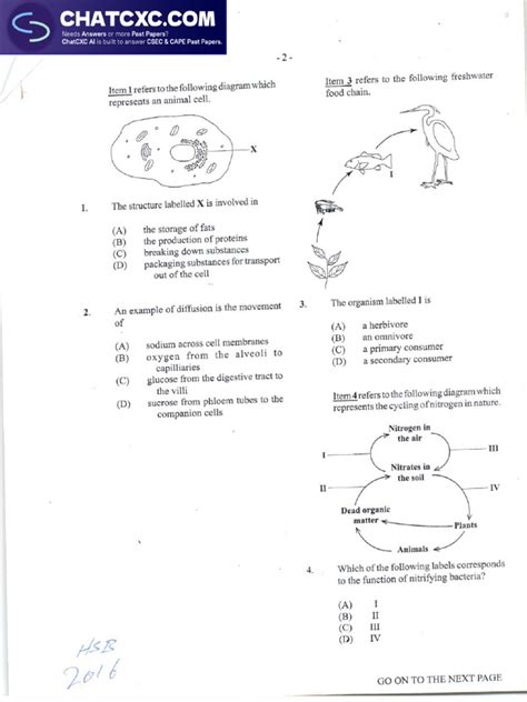 Csec Hsb P1 2016 Pdf