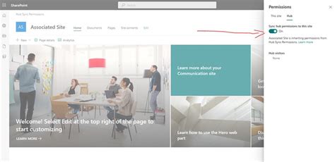 Disable The Sync Hub Permissions Setting Expiscornovus