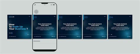 Set Of Carousel Post Template Editable Carousel Post Social Media