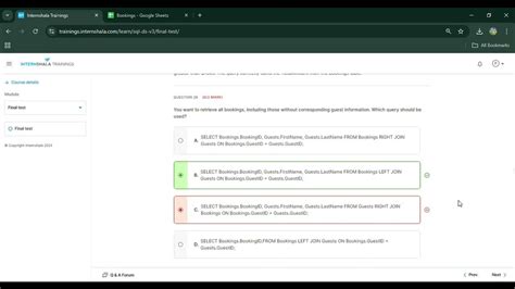 Internshala Trainings Myysql 2024 Final Answers For Mcq Paper Youtube