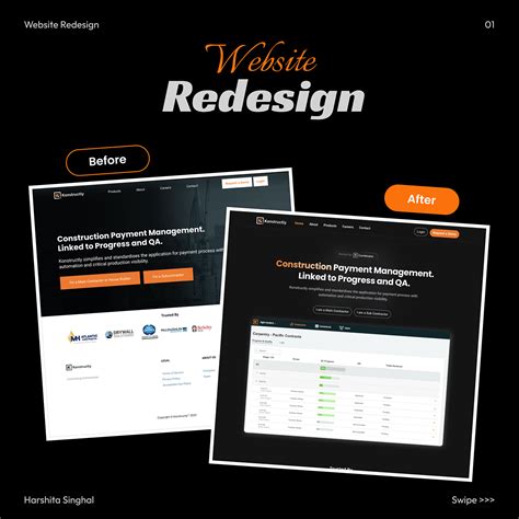 Construction Saas Startup Website Redesign Behance