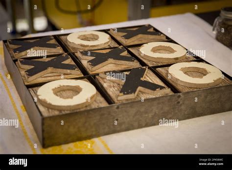 Wooden Tic Tack Toe Game Stock Photo Alamy