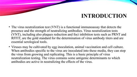 Virus Neutralization Testpptx Types And Applications Pptx