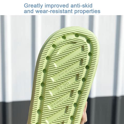 야외 두 착용 두꺼운 바닥 Eva 슬리퍼 커플 미끄럼 방지 통기성 샌들 크기 35 36베이지