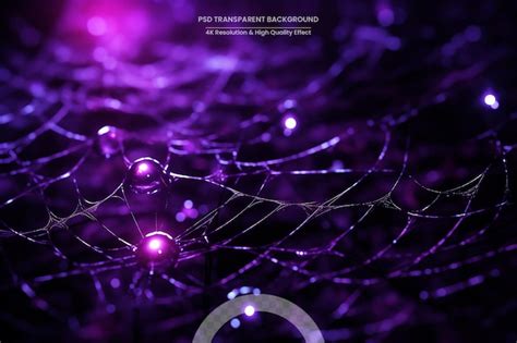 Нервные клетки с светящимися узлами связи Премиум Psd Файл