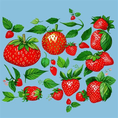 Premium Vector Strawberry Pattern
