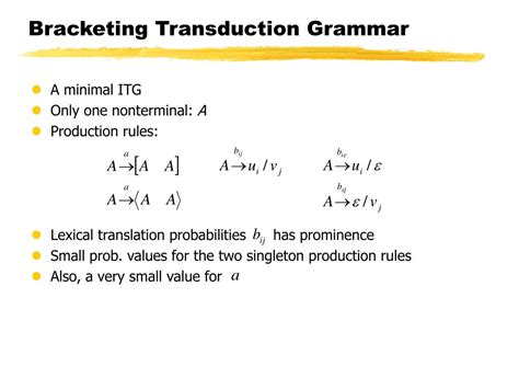 Ppt Stochastic Inversion Transduction Grammars Dekai Wu Powerpoint Presentation Id 317375