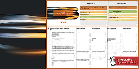 Aqa Gcse Energy Quiz Bundle Science Beyond Secondary
