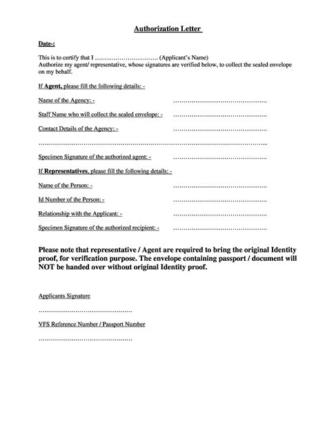 Authorization Letter Template Pl