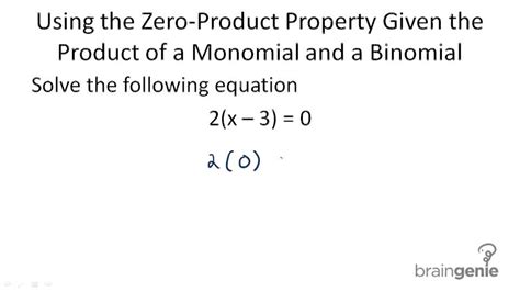 Zero Property Examples