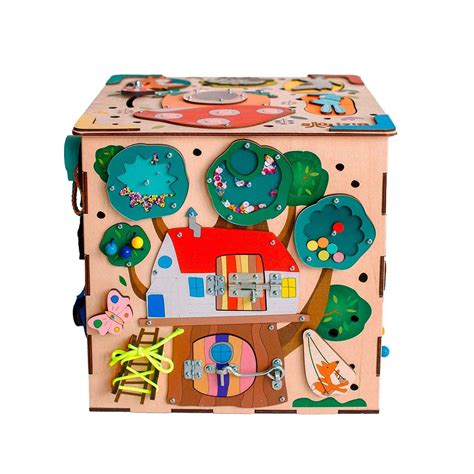 Wooden Busy Box Forest Xxl Bizitoys