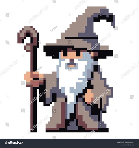 Pixel Art Wizard Hat Game Asset Stock Vector Royalty Free 2553600061 Shutterstock