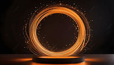 Magical Light Orange Color Black Background Dark Light Blurred Brush Background Creative