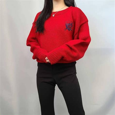 폴로 랄프로렌 빨간색 레드 니트 스웨터 남여m Pg370 세컨웨어헬로마켓