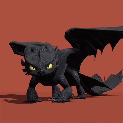 Elder Night Fury 3d Model And Animated Flight Cycle Fulonimation
