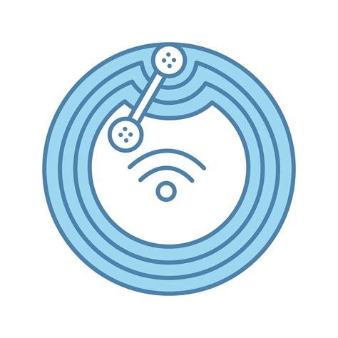 Nfc Microchip Color Icon Near Field Communication Rfid Transponder