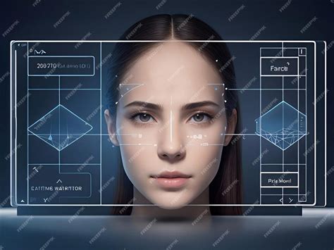 Premium Photo Implementation Of Computer Vision Facial Recognition Online Access Business Data