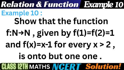 Example 10 Chapter1 Relation And Function Class 12 Math Example 10