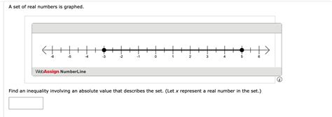 Solved A Set Of Real Numbers Is Graphedfind An Inequality