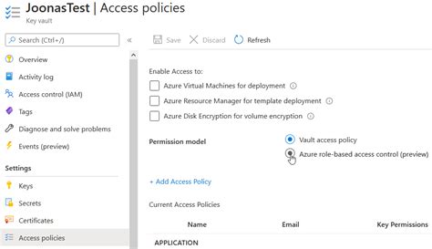 Using Azure Rbac With Azure Key Vault Joonas Ws Blog