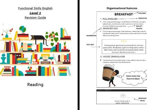 functional skills english level 1 revision guide reading teaching