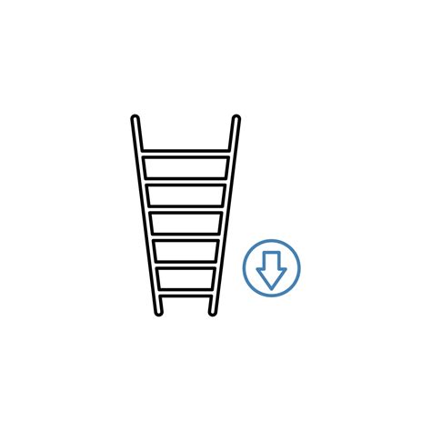 Descend Concept Line Icon Simple Element Illustration Descend Concept Outline Symbol Design