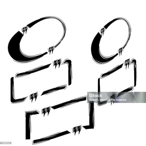 빈 검은 거품 연설 견적 상자 템플릿 디자인 일러스트 벡터 흰색 배경에 고립 0명에 대한 스톡 벡터 아트 및 기타 이미지 0