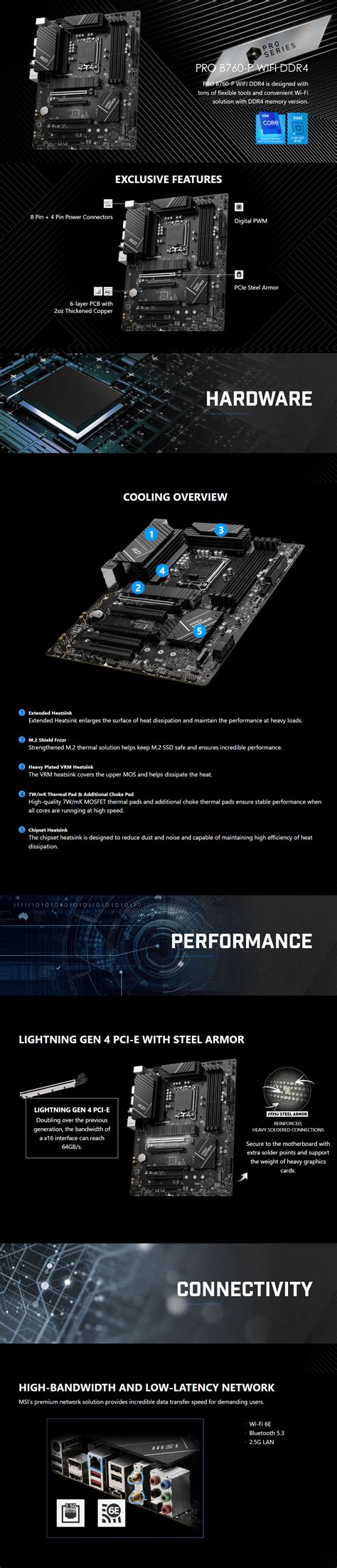 MSI Pro B P WiFi D LGA ATX Motherboard PRO B P WIFI DDR Umart Com Au