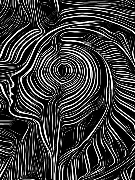 마음의 주제에 흑백 목판화 패턴으로 통합된 인간의 얼굴 사진 배경 및 무료 다운로드를위한 그림 Pngtree
