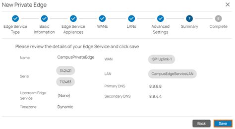 how to create a private edge service in barracuda secureedge