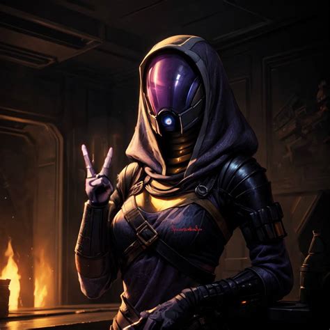 Tali Portrait Mass Effect By Deviantartbender On Deviantart