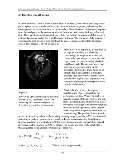 Live Wire 3d Medical Images Segmentation Deepai