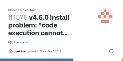 V460 Install Problem Code Execution Cannot Proceed · Issue 1575 · Bleachbitbleachbit