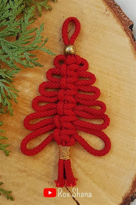 diy 🎄 macrame christmas tree ornament tutorial step by step hilo para macrame decoraciones