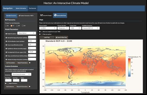 the map scenario interface to hectorui that allows the user to
