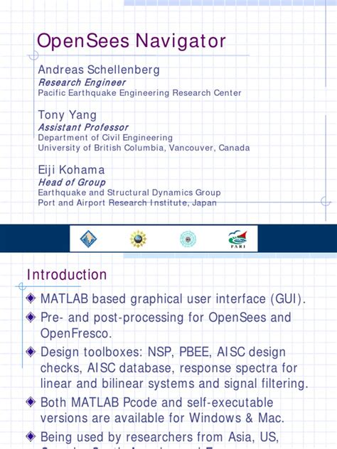 Opensees Days Berkeley 13 Osn Pdf Matlab Areas Of Computer Science