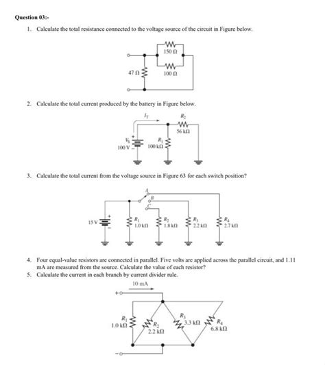 Solved Calculate The Total Resistance Connected To The Chegg