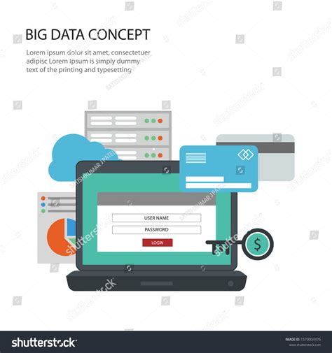 Big Data Flat Design Concept Stock Vector Royalty Free 1570004476 Shutterstock