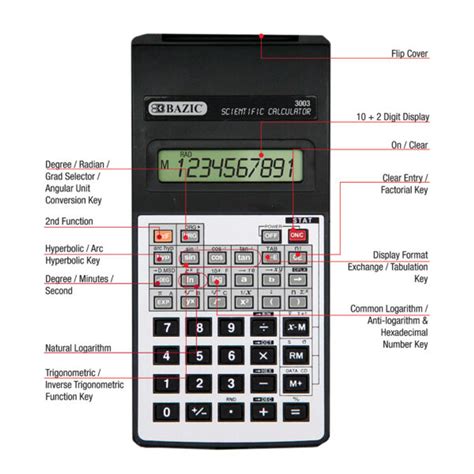 56 Function Scientific Calculator W Flip Cover 12 Packs