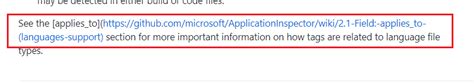 Wrong Links In The Wiki Issue Microsoft ApplicationInspector GitHub