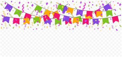 축하 깃발이있는 다채로운 화환 색종이와 리본으로 컬러 번팅 생일 파티 및 휴일 카니발 화환 장식 배너 또는 포스터 저녁 식사 파티에 대한 스톡 벡터 아트 및 기타 이미지