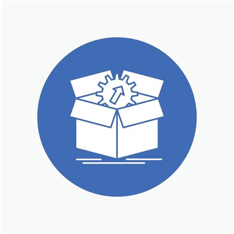 Upload Performance Productivity Progress Work White Glyph Icon In Circle Vector Button