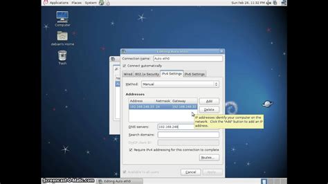 Debian 6 Configure Ip Address Youtube